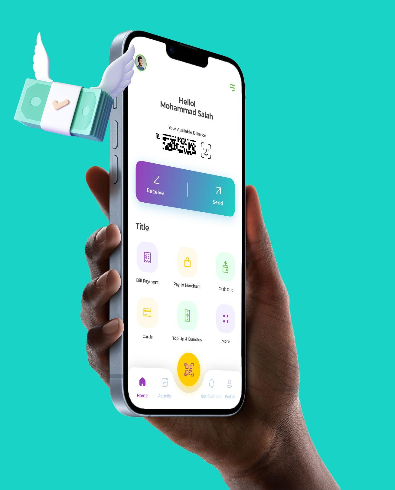 Jawwal Pay mobile app | Wallet mobile app | Birdie